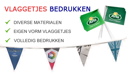 Goedkope vlaggetjes bedrukken | full colour | Promoboer